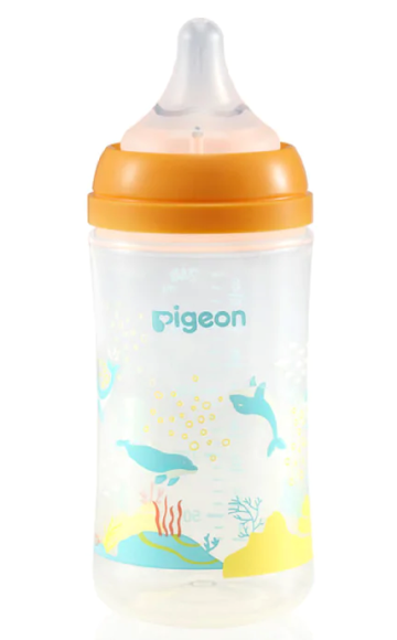 Pigeon PP Soft Touch Bottle 240ml 3m+ – DOLPHIN | Markas Si Kecil